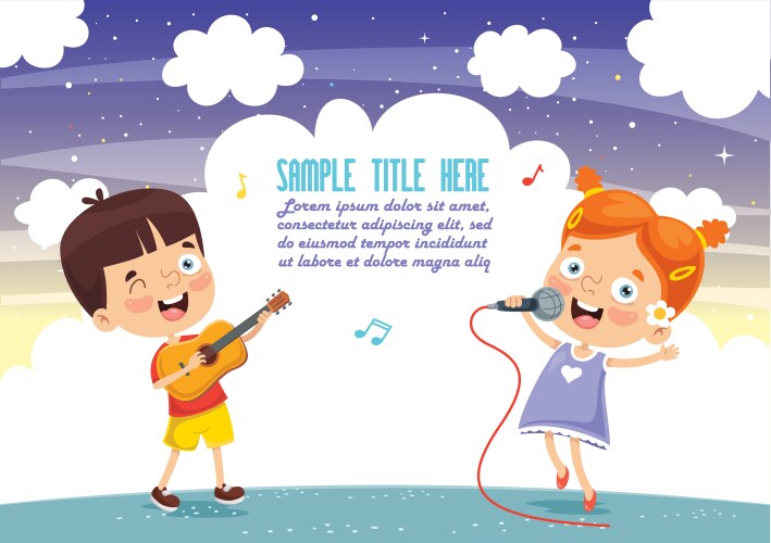 Kids music Royalty Free Vector Image - VectorStock