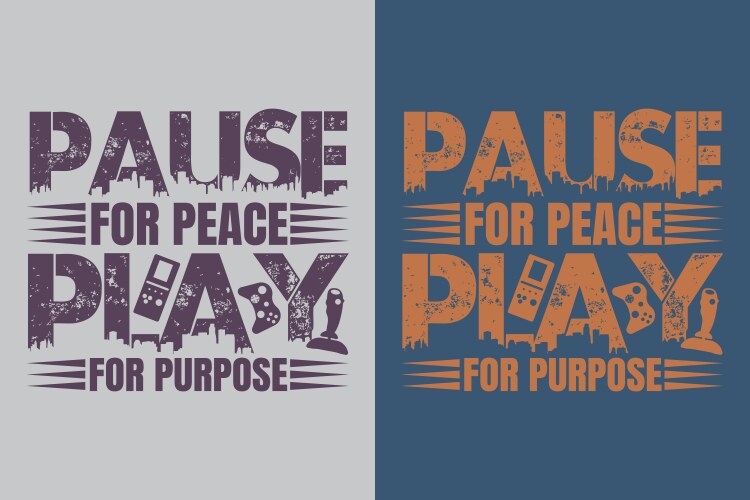 Pause for positivity play progress Royalty Free Vector Image