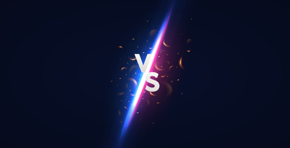 Versus vs screen banner design for battle Vector Image