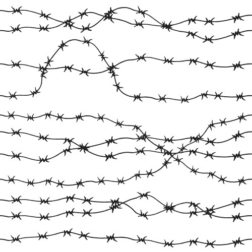Barbed wire pattern Royalty Free Vector Image - VectorStock