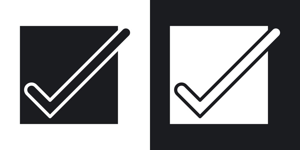 Check mark icon set Royalty Free Vector Image - VectorStock