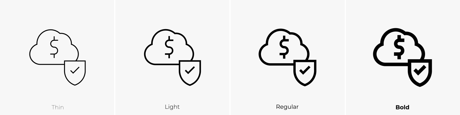 Data copy icon thin light regular and bold style Vector Image