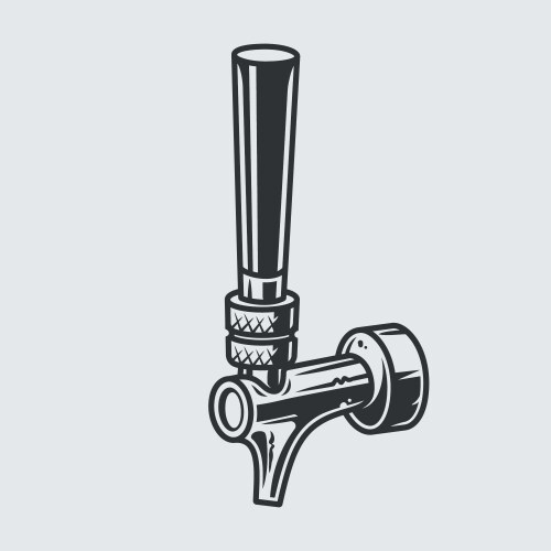 Draught beer tap Royalty Free Vector Image - VectorStock