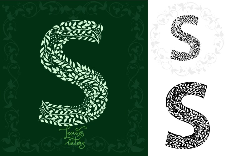Logo Leaves Letter Vector Images (over 21,000)