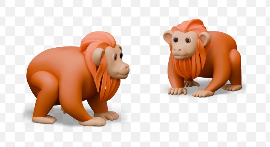 Realistic Monkey Vector Images (over 800)