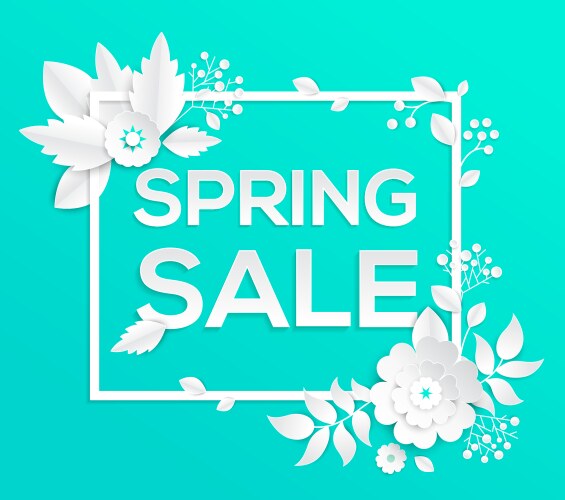 Spring sale background banner with beauty fantasy Vector Image