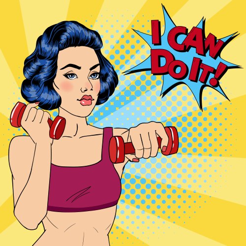 Pop Art Fitness Vector Images (over 3,000)