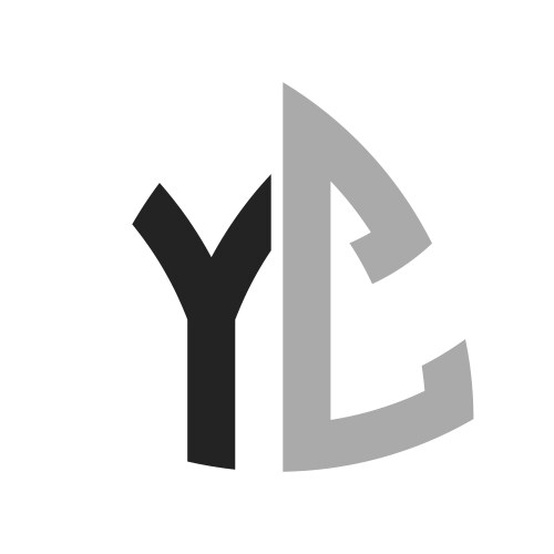 Modern letter yc logo for corporate business Vector Image