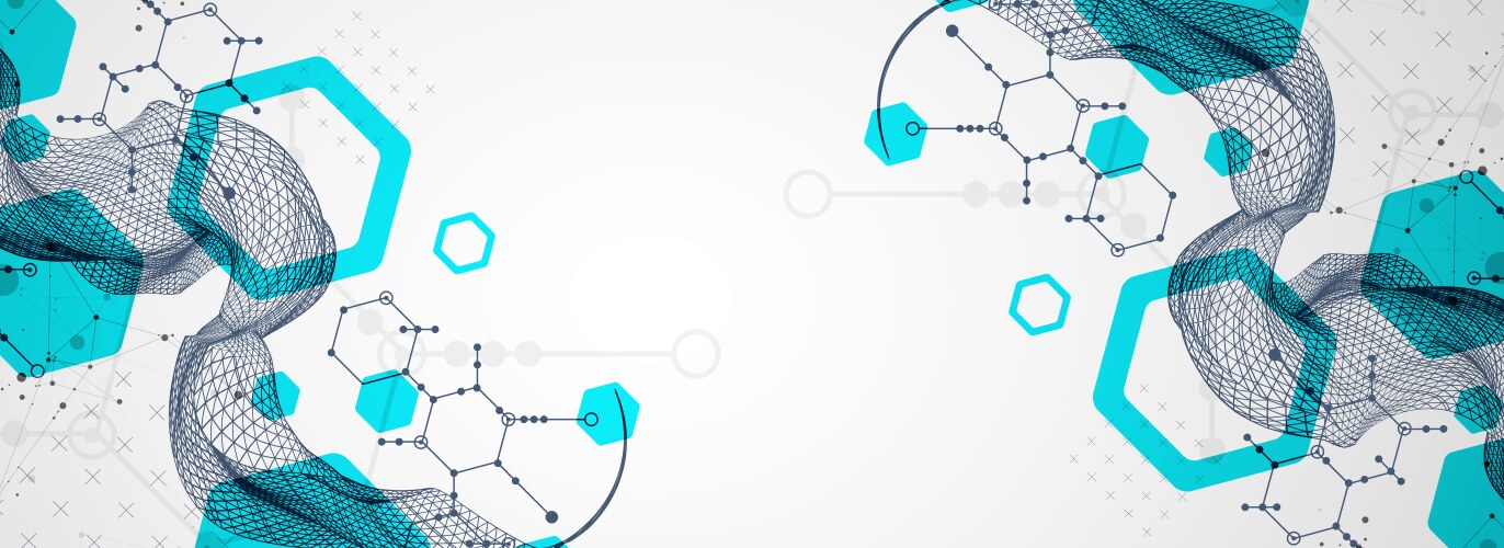 Scientific and technological background wireframe Vector Image