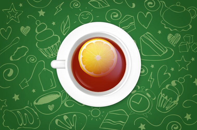 Realistic green tea tin box Royalty Free Vector Image