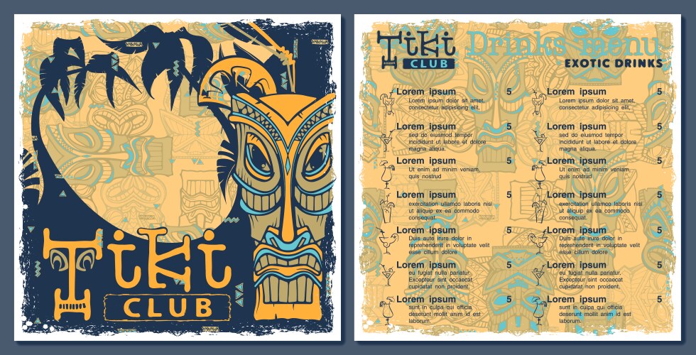 Tiki bar sign Royalty Free Vector Image - VectorStock