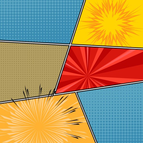 Colorful comics template Royalty Free Vector Image