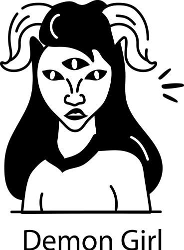 Demon Girl Vector Images (over 3,400)