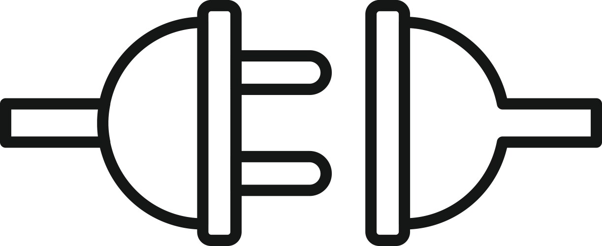 Electrical safety concept with a plug partially Vector Image