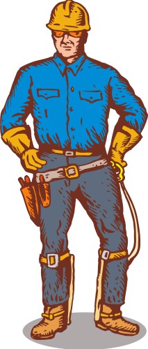 Cartoon of technician or repairman Royalty Free Vector Image