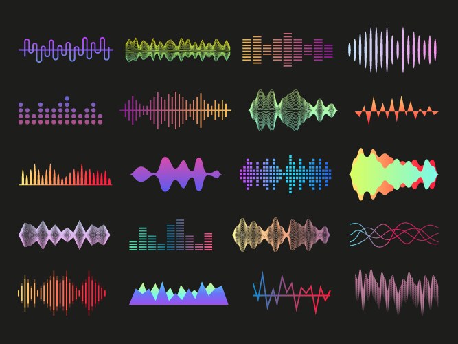 Audio Stereo Waveform Logo Vector Images (over 2,600)