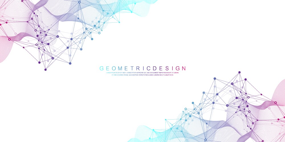 Abstract Tech Network Connection Dots Digital Vector Image