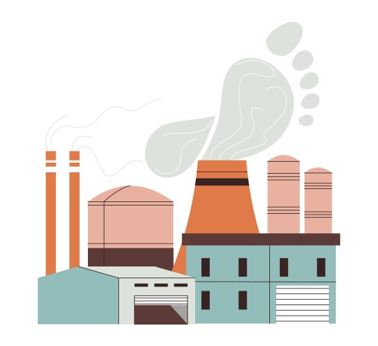Carbon capture pollution control environment Vector Image