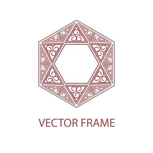Art deco frame border Royalty Free Vector Image