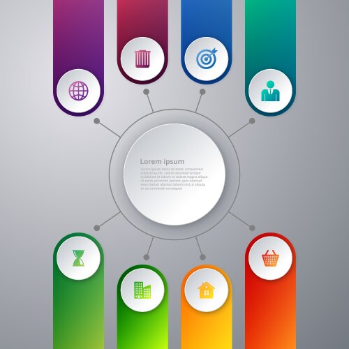 Options steps modern template Royalty Free Vector Image