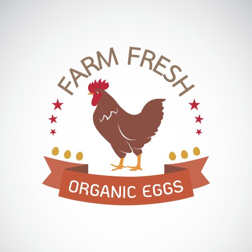 Rooster label Royalty Free Vector Image - VectorStock
