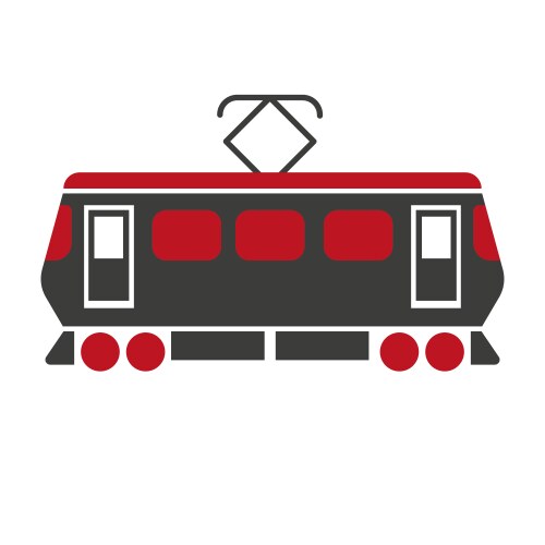 Classic electric freight train Royalty Free Vector Image