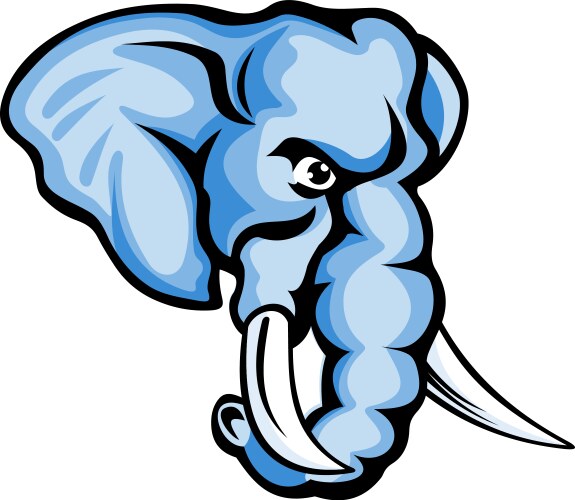 Elephant head mascot Royalty Free Vector Image