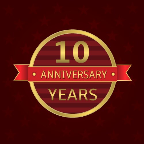 10 years anniversary Royalty Free Vector Image
