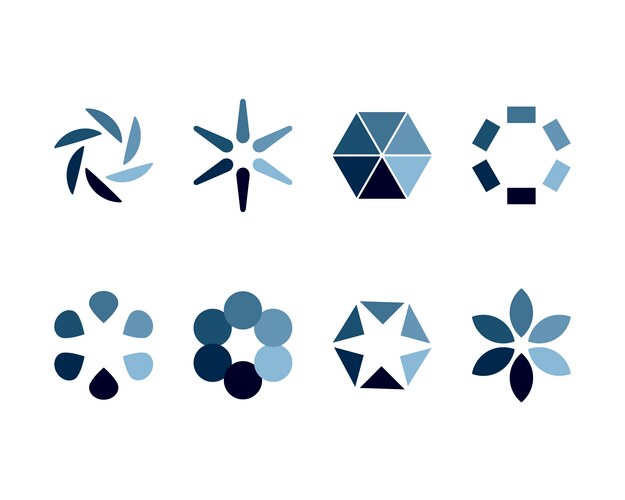 Collection loading bar status icon set of loaded Vector Image