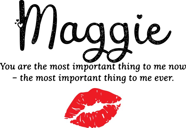 Josie name with lip Royalty Free Vector Image - VectorStock