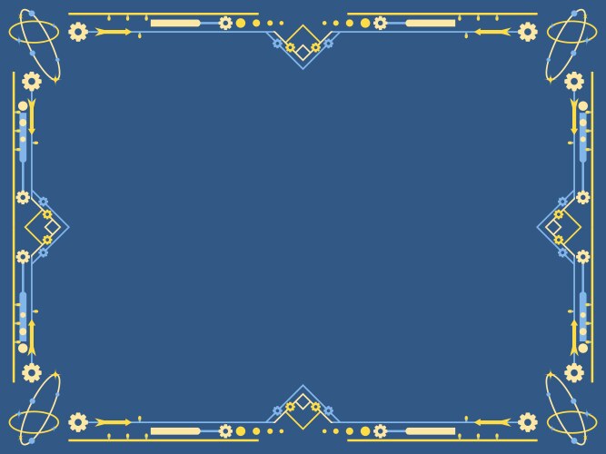 Vintage atompunk style frame with gears and light Vector Image