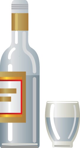 Absolut clear vodka bottle Royalty Free Vector Image