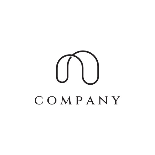 Abstract elements of arch line logo for the Vector Image