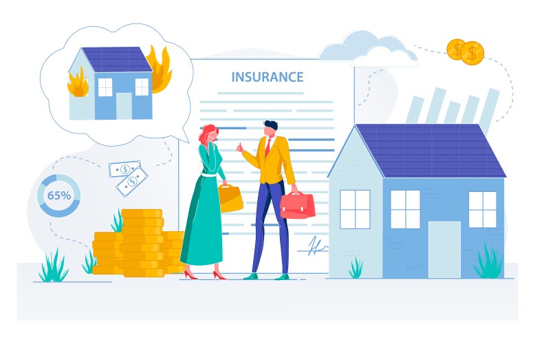 Insurance company agent infographics design Vector Image