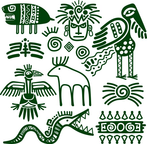 Inca iconography Royalty Free Vector Image - VectorStock