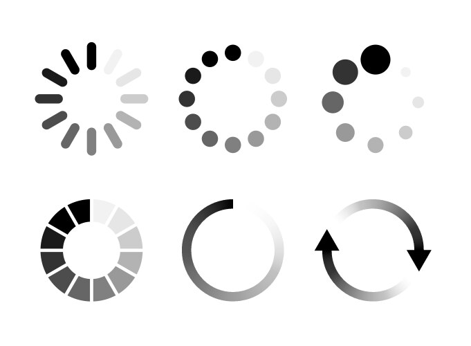 Loading icon in simple style Royalty Free Vector Image