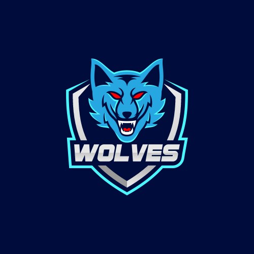 Wolf mascot logo Royalty Free Vector Image - VectorStock