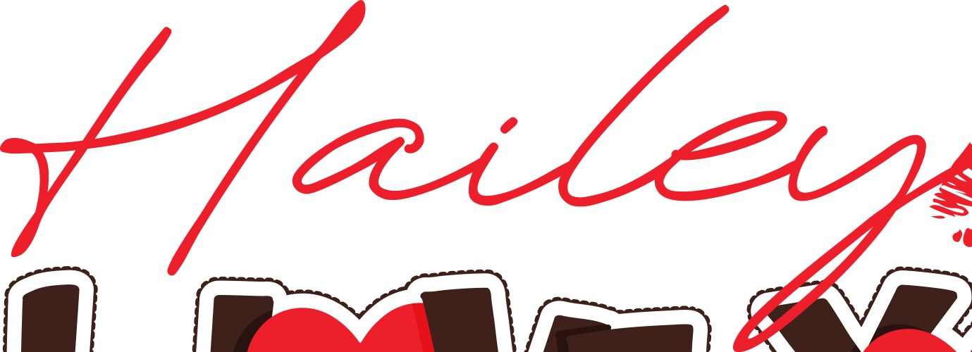 Everly i love you Royalty Free Vector Image - VectorStock