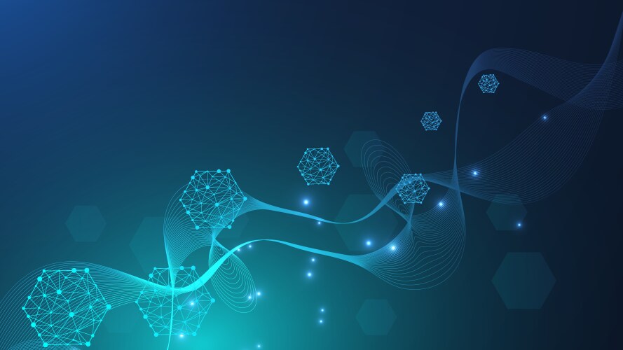 Hexagonal abstract background big data Royalty Free Vector