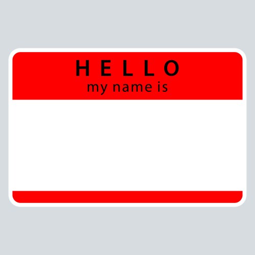 Hello My Name is Tag Vector Images (over 250)