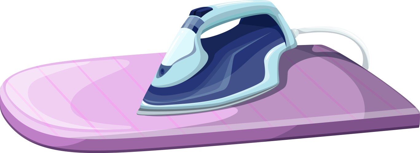 Cheerful cartoon electric iron Royalty Free Vector Image