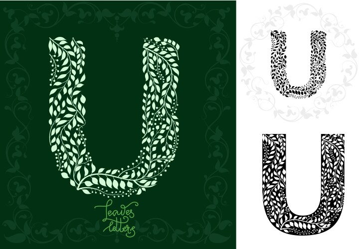Logo Leaves Letter Vector Images (over 21,000)