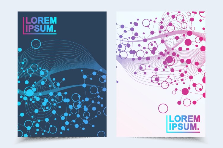 Scientific brochure design template flyer Vector Image