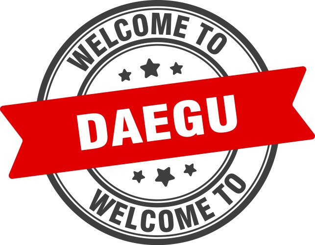 Welcome to daegu stamp round sign Royalty Free Vector Image
