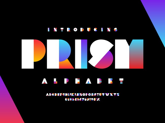 Abstract font Royalty Free Vector Image - VectorStock