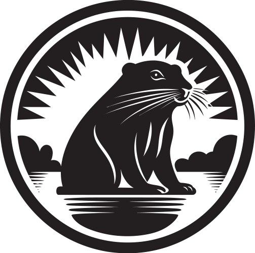 Tribal beaver heraldry dynasty mark Royalty Free Vector