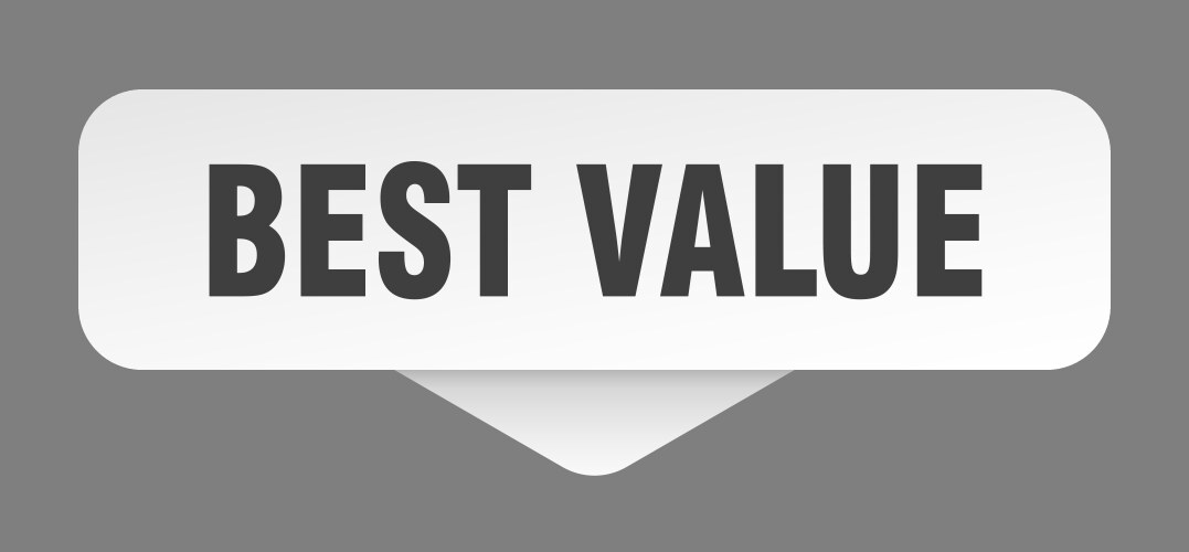 Best value sticker sign on transparent Royalty Free Vector