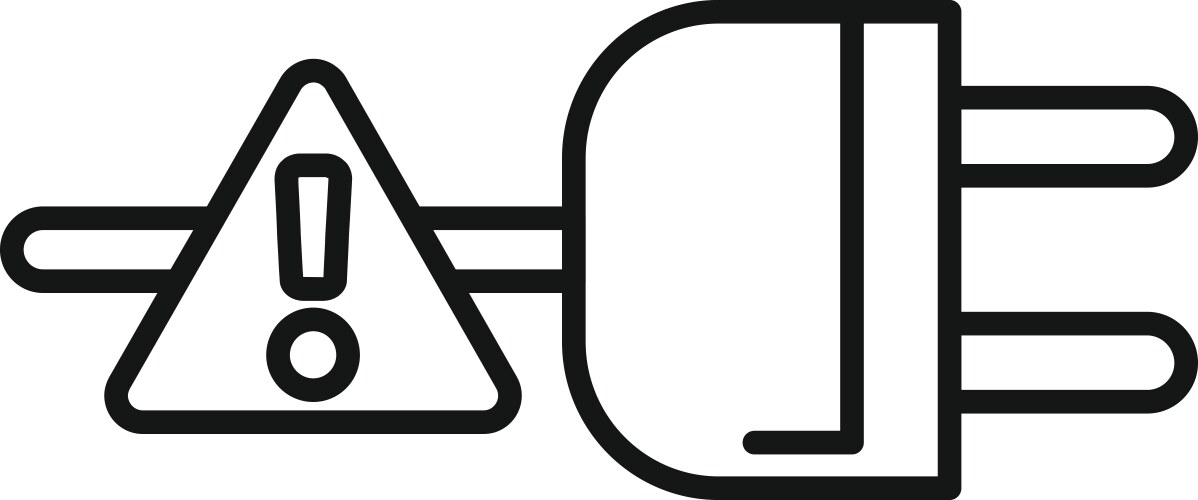 Electrical safety concept with a plug partially Vector Image