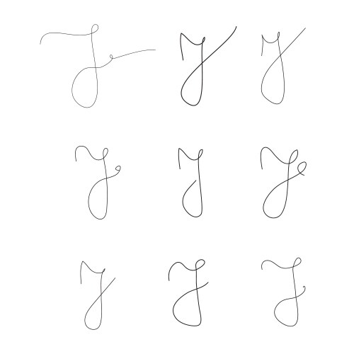 J Cursive Vector Images (90)