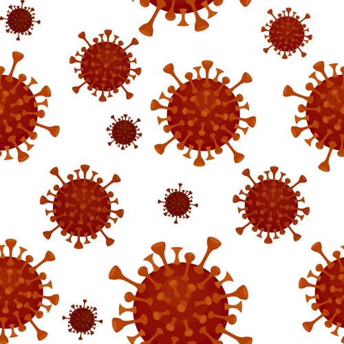Coronavirus Doodles Seamless Pattern – Royalty-Free Vector | VectorStock